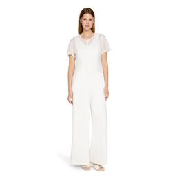 Vera Mont Damen Overall "Damen mit Bundfalten", wei&szlig;, Gr. 36, Stoff, Obermaterial: 95% Polyester, 5% Elasthan. Futter: 100% Polyester, Overalls