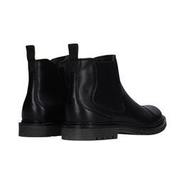 Bugatti Herren Chelseaboots, Gr. 40schwarz, Lederimitat, Schuhe, Stiefelette mit Stretcheinsatz und Anziehlasche - schmale Form