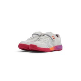 Hummel M&auml;dchen Hallenschuh "MULTIPLAY FLEX VC JR", Gr. 30wei&szlig;, pink, Synthetik, Schuhe, Indoor Sportschuhe mit Klettverschluss, nicht abf&auml;rbende Sohle