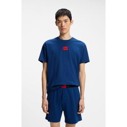 HUGO UNDERWEAR Herren Pyjama "GALAXY SHORT SET", Gr. M, blau, Jersey, Obermaterial: 95% Baumwolle, 5% Elasthan, unifarben, Homewear-Sets, mit