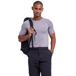 Falke Herren T-Shirt "Backpack-Ready Wool-Tech Light", grau, Gr. L, Obermaterial: 52% Schurwolle WV. 44% Polyamid PA. 2% Elasthan EL. 2% Polypropylen