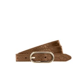 Tamaris Damen Lederg&uuml;rtel, braun, Gr. 110, gemustert, unifarben, Rindsleder, G&uuml;rtel, mit Doppelschlie&szlig;e, gemusterte Optik, im Casual Stil