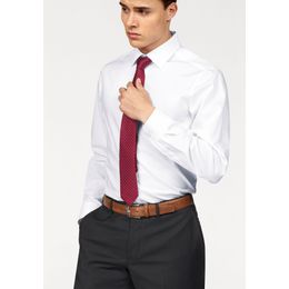 OLYMP Herren Businesshemd "Level Five body fit", wei&szlig;, Gr. 41, unifarben, Web, Obermaterial: 97% Baumwolle, 3% Elastolefin, Hemden, formbest&auml;ndig