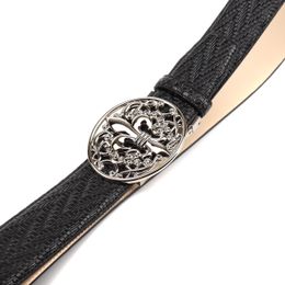 Anthoni Crown Damen Lederg&uuml;rtelschwarz, Gr. 85, Rindsleder, G&uuml;rtel