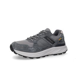 Camel Active Herren Sneaker, Gr. 45, grau, Leder, Textil, Schuhe, Schn&uuml;rschuh, Freizeitschuh, Halbschuh mit sportiver Laufsohle