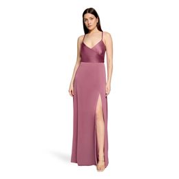 Vera Mont Damen Abendkleid "Damen mit V-Ausschnitt", rosa, Gr. 36, Satin, Obermaterial: 97% Polyester, 3% Elasthan. Futter: 100% Polyester, Kleider
