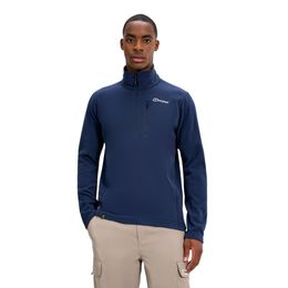 Berghaus Herren Strickfleece-Pullover, blau, Gr. L, Obermaterial: 100% Polyester, Pullover, mit Half-Zip, aus Strickfleece, auch in gro&szlig;en Gr&ouml;&szlig;en