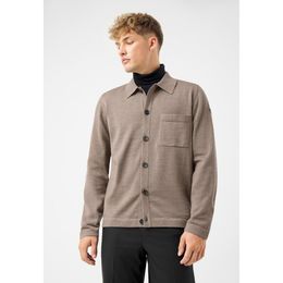 Maerz Muenchen Herren Strickjacke "Maerz Muenchen 591300 Strickjacke Herren Bekleidung"beige, Gr. 50, 100% Wolle (Merino), Strickjacken