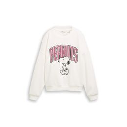 Tom Tailor Denim Sweatshirt 'Snoopy' Damen Gr&ouml;&szlig;e L magenta / schwarz / offwhite