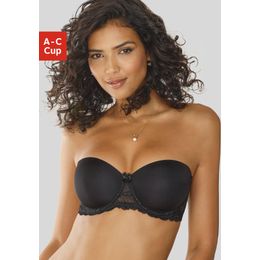 Damen Schalen-BH "Dirndl-BH, tr&auml;gerloser BH, T-Shirt-BH", NUANCE BY LASCANA, Gr. 75, schwarz, Spitze, Obermaterial: 80% Polyamid, 20% Elasthan, BHs,