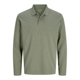 Jack & Jones JACK & JONES Herren Poloshirt "JJKANE POLO LS", gr&uuml;n, Gr. S, unifarben, Jersey, Obermaterial: 60% Baumwolle, 40% Polyester, Shirts, Baumwollmischung,