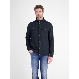 Lerros Herren Sweatjacke "Maskulines Overshirt aus bequemem Baumwollmischgewebe", schwarz, Gr. XXL, 90% Baumwolle, 10% Polyester, Sweatjacken