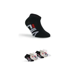 Fila M&auml;dchen Sneakersocken "JUNIOR UNISEX INVISIBLE SOCKS", Gr. 31, schwarz-wei&szlig;, diverse Faserarten, unifarben, Socken, mit Logoschriftzug seitlich