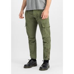 Herren Cargohose "Task Force Pant", gr&uuml;n, Gr. 34, Alpha Industries, Obermaterial: 98% Baumwolle, 2% Elastan, Hosen