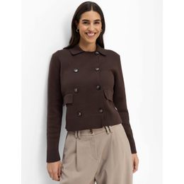 Brax Damen Strickjacke "Style ANNI", braun, Gr. 48, Strick, 100% Baumwolle, Strickjacken
