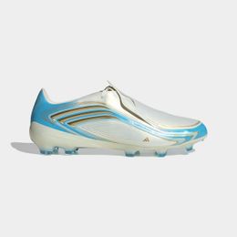 Damen Fu&szlig;ballschuh "F50 MESSI PRO FG", adidas Performance, Gr. 44ivory, semi blau burst, icey blau, Synthetik, Schuhe, Au&szlig;ensohle f&uuml;r Rasen und feste