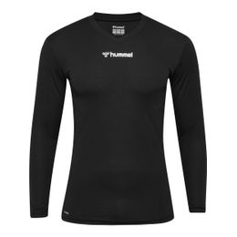 Hummel Trainingsshirt "HMLBL ESSENTIAL TEE L/S", schwarz, Gr. M, Obermaterial: 100% Polyester, Shirts, regul&auml;re Passform, lang&auml;rmlig, atmungsaktiv,