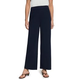 Zero Damen Stoffhose "Damen in 7/8 L&auml;nge", blau, Basic, Gr. 44, unifarben, Twill, Obermaterial: 96% Polyester, 4% Elasthan. Futter: 100% Polyester.