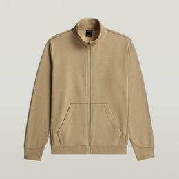 G-Star Raw G-STAR Herren Sweatjacke "Premium Core Track Jacket", beige, Gr. XL, unifarben, Sweatware, Obermaterial: 55% Baumwolle, 45% Polyester, Sweatjacken,