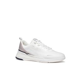 Geox Herren Sneaker "U VITTOUR", Gr. 42, wei&szlig;, Lederimitat, Textil, Schuhe, Halbschuh, Freizeitschuh, Schn&uuml;rer mit Kontrastbesatz