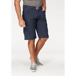 MAN'S WORLD MAN'S WORLD Herren Cargobermudas, blau, Gr. 62, unifarben, Obermaterial: 100% Baumwolle, Hosen, auch in Gro&szlig;en Gr&ouml;&szlig;en