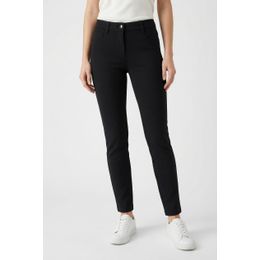 MAC Damen Stoffhose "SLIM", schwarz, Gr. 48, unifarben, Jersey, Obermaterial: 63% Viskose, 33% Polyamid, 4% Elasthan, Hosen, Sommerhose im