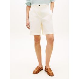 Tommy Hilfiger Damen Chinoshorts "CO GMD BLEND CHINO SHORT", wei&szlig;, Gr. 36, unifarben, Web, Obermaterial: 65% Baumwolle, 33% Lyocell, 2% Elasthan,
