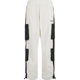 Fubu Herren Hosenanzug "Fubu Fubu Corporate Cargo Trackpants", schwarz-wei&szlig;, Gr. XS, 100% Polyester, Anz&uuml;ge