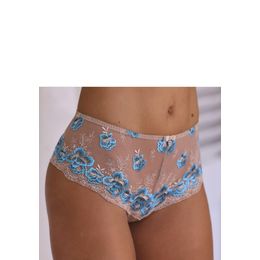 Damen Panty, NUANCE BY LASCANA, Gr. 56, grau, Spitze, Obermaterial: 83% Polyamid, 17% Elasthan, Unterhosen, mit edler Stickereispitze in floraler