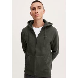 Blend Herren Sweatjacke "BL Sweatjacke BHDownton Zipthrough", gr&uuml;n, Gr. S, kontrastfarbene Details, unifarben, Sweatware, Obermaterial: 50%