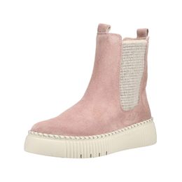Gabor Damen Stiefelette "Gabor Stiefelette Veloursleder/Textil", Gr. 39, rosa, Textil, Veloursleder, Schuhe