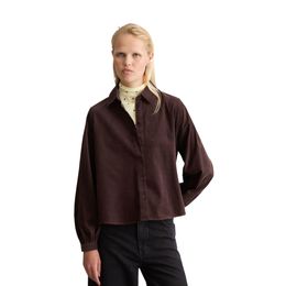 Marc O'Polo Damen Langarmbluse "aus Organic Cotton", braun, Gr. L, MARC O'POLO DENIM, unifarben, Obermaterial: 100% Baumwolle, Blusen