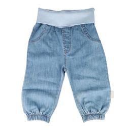 MaxiMo M&auml;dchen Schlupfhose, Gr. 62, blau, Denim/Jeans, Obermaterial: 100% Baumwolle, Hosen, Denim-Optik, Pumphose, unisex, vielseitiger Sommerstyle