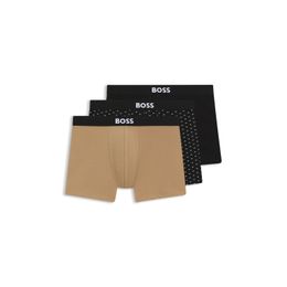 BOSS Herren Boxershorts "Boxer Brief 3P BOSS ONE", Gr. S, schwarz-wei&szlig;, Jersey, Obermaterial: 95% Baumwolle, 5% Elasthan, Unterhosen, elastischer