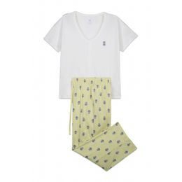 women'secret Women' Secret Pajama female size M Blue / Pastel green / Off white