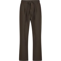 Herren Jogginghose "Another Cotton Lab Suit Pleated Trousers Ribbons"braun, Gr. S, ANOTHER COTTON LAB, unifarben, 55% Polyester, 41% Baumwolle, 4%