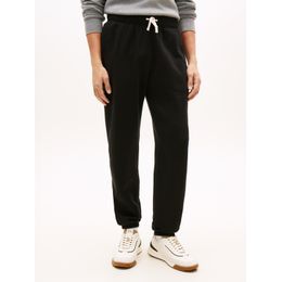 Tommy Hilfiger Herren Sweathose "ESSENTIAL FLEECE", schwarz, Gr. L, Sweatware, Obermaterial: 60% Baumwolle, 40% Polyester, Hosen, elastischer Bund,