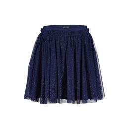Blue Seven M&auml;dchen T&uuml;llrock, blau, Gr. 104, Glitzermuster, bedruckt, Jersey, Obermaterial: 100% Baumwolle, R&ouml;cke, in Midi-L&auml;nge
