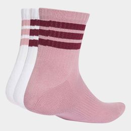 Damen Funktionssocken "3-STREIFEN SPORTSWEAR D&Auml;MPFENDE HALBHOHE, 3 PAAR", adidas Performance, Gr. XLwei&szlig;, magic mauve, maroon, Obermaterial: 58%