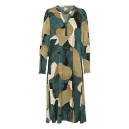 Culture Kleid 'CU Dana' Damen Gr&ouml;&szlig;e 44 beige / oliv / dunkelgr&uuml;n Sommerkleid