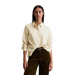 Marc O'Polo Damen Langarmbluse "in softer Flanell-Qualit&auml;t", wei&szlig;, Gr. XL, MARC O'POLO DENIM, kariert, Obermaterial: 100% Baumwolle, Blusen
