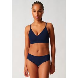 Skiny Damen Bustier "Sensation", Gr. 38, blau, Microtouch, Obermaterial: 56% Polyamid, 44% Elasthan, unifarben, BHs, doppellagig, mit herausnehmbaren