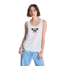 Roxy Damen Tanktop "Surfclassic", wei&szlig;, Gr. M, Obermaterial: 65% Polyester, 35% Viskose., Tops