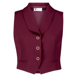 Vera Mont Damen Strickweste "Damen mit Kragen", rot, Gr. 42, Obermaterial: 96% Polyester, 4% Elasthan. Futter: 100% Polyester, Westen
