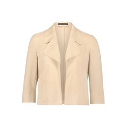 Betty Barclay Damen Jackenblazer "Damen mit Rei&szlig;verschluss", beige, Gr. 44, Samt, Obermaterial: 92% Polyester, 8% Elasthan, Blazer