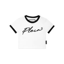 Philipp Plein Damen T-Shirt "Signature", wei&szlig;, Gr. 6, Obermaterial: 100% Baumwolle, Shirts