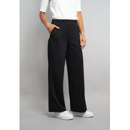 Seidel Moden Damen Stoffhose, schwarz, Basic, Gr. 52, unifarben, Single Jersey, Obermaterial: 50% Polyester, 45% Viskose, 5% Elasthan, Hosen, in