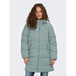Only Damen Steppjacke "ONLDOLLY LONG CORDUROY PUFFER OTW", gr&uuml;n, Gr. S, unifarben, Cord, Obermaterial: 100% Polyester, Jacken, aus feinem Cordmaterial