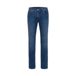 Pierre Cardin Herren Slim-fit-Jeans "Lyon Tapered", blau, Gr. 36, uni, Obermaterial: 70% Baumwolle CO. 24% Lyocell CLY. 4% Polyester PES. 2% Elasthan