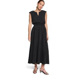 Zero Damen Midikleid "Damen mit elastischem Bund", schwarz, Gr. 34, Obermaterial: 67% Lyocell, 23% Polyester, 10% Viskose. Futter: 100% Baumwolle,